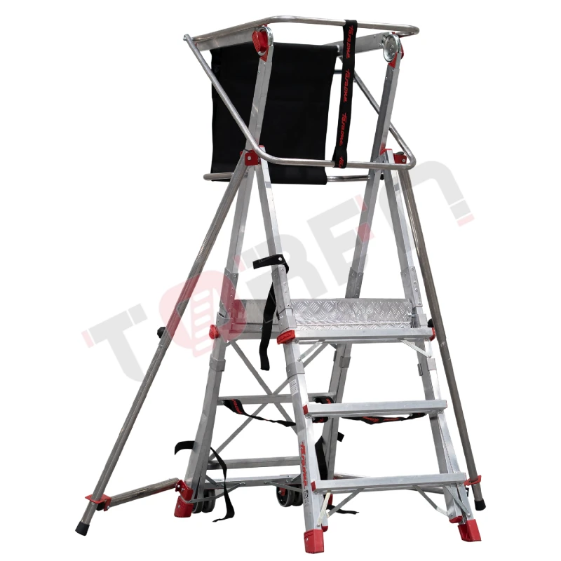 Drabina podest roboczy Faraone PLS 3 stopnie + podpory